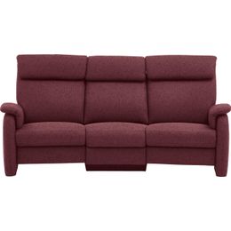3-Sitzer Home Affaire, B:218cm H:107cm T:104cm, rot, Sofas, "Turin mit Steckdose und USB-Port auch in Easy care-Bezug", 2 x vollmotorische