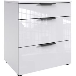 Nachtkommode wimex, B:54cm H:61cm T:41cm, wei&szlig;, Spanplatte, Sideboards, "level36 D by fresh to go", mit soft-close Funktion und Lackfronten, 3