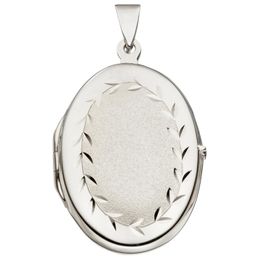 Jobo Damen Medallionanh&auml;nger "Anh&auml;nger Medaillon oval", Silber 925 (Sterlingsilber), silber, Silber 925 (Sterlingsilber), Schmuckanh&auml;nger, 925 Silber