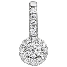 Jobo Damen Kettenanh&auml;nger "Anh&auml;nger mit 24 Zirkonia", Silber 925 (Sterlingsilber), silber, Silber 925 (Sterlingsilber), Schmuckanh&auml;nger, 925 Silber