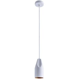 Paco Home Pendelleuchte "HURLEY I", 1, &Oslash; 12cm H: 28,5cm, wei&szlig;, Esszimmer, Leuchten, H&auml;ngelampe Esszimmer K&uuml;chenlampe H&auml;ngend Esstischlampe Innen Gold