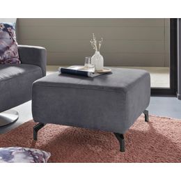 Sit & More Hocker SIT & MORE, B:72cm H:43cm T:72cm, grau, Wohnzimmer, Hocker, "Gizeh", Fu&szlig;h&ouml;he 12 cm, wahlweise in 2 unterschiedlichen Fu&szlig;farben