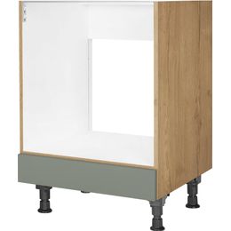 Herdumbauschrank Nobilia, B:60cm H:87cm T:58,3cm, gr&uuml;n, Schr&auml;nke, ""Cascada", vormontiert, mit h&ouml;henverstellbaren Sockelf&uuml;&szlig;en", Breite 60 cm
