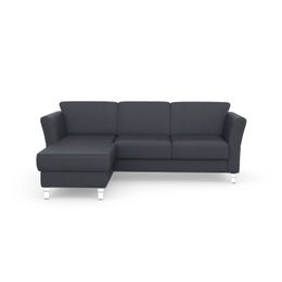Sit & More Ecksofa SIT & MORE, B:248cm H:87cm T:162cm, grau, Wohnzimmer, Sofas, "Visby L-Form", wahlweise mit Bettfunktion und Bettkasten, frei im Raum stellbar