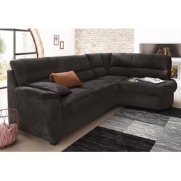 Sit & More Ecksofa SIT & MORE, B:251cm H:91cm T:176cm, schwarz, Luxus-Microfaser ALTARA NUBUCK (100% Polyester);Luxus-Microfaser ALTARA NUBUCK (100%