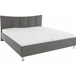Polsterbett, B:190cm L:210cm, grau, Westfalia Schlafkomfort, Bezug Bett: Microfaser (100% Polyester);Bonnell-Federkernmatratze: Mischgewebe (51%