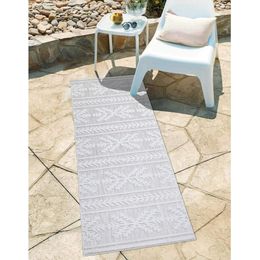 Carpet City "In-& Outdoorteppich Santorini 411, 3D-Effekt, Boho-Optik" rechteckig 5 mm H&ouml;he Wetterfest & UV-best&auml;ndig f&uuml;r Terrasse, Balkon, K&uuml;che,