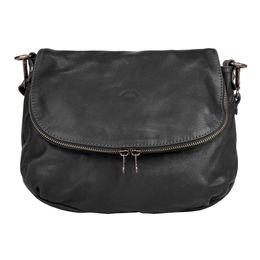 Pike PIK&Eacute; Damen Umh&auml;ngetasche, schwarz, Leder, gepflegt, Taschen, echt Leder, Made in Italy