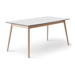 Esstisch, B:210cm H:73,5cm T:100cm, wei&szlig;, HAMMEL FURNITURE, Tischplatte: Wei&szlig; laminat (MDF-Kante natur), Gestell: Wei&szlig; pigmentiertes Eiche;Mit