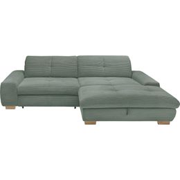 Ecksofa, B:276cm H:89cm T:198cm, gr&uuml;n, SET ONE BY Musterring, 100% Polyester, Wohnzimmer, Sofas, "SO 1200 inkl. Sitztiefen- & R&uuml;ckenverstellung f&uuml;r