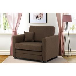 Sessel Home Affaire, B:98cm H:87cm T:83cm, braun, Struktur fein ( 100% Polyester);Luxus-Microfaser weich (90% Polyester, 10% Nylon), ;Struktur (100%