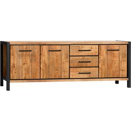 Sideboard OMG DESIGN, B:236cm H:80cm T:48cm, gelb, Melamin, Wohnzimmer, Sideboards, "Ocean", mit Soft-Close, in zwei Breiten