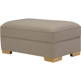 Stauraumhocker Home Affaire, B:102cm H:46cm T:60cm, beige, Struktur weich (100% Polyester);Struktur fein (100% Polyester), Hocker, "Savoy", incl.