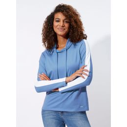 Casual Looks Damen Sweatshirt, blau, Gr. 46, unifarben, 50% Baumwolle, 50% Polyester, Sweatshirts