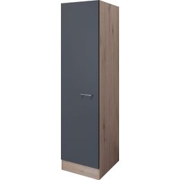 Seitenschrank Flex-Well, B:50cm H:200cm T:57,1cm, grau, Holzwerkstoff, K&uuml;che, Schr&auml;nke, "Morena", (B x H x T) 50 x 200 x 57 cm, f&uuml;r viel Stauraum