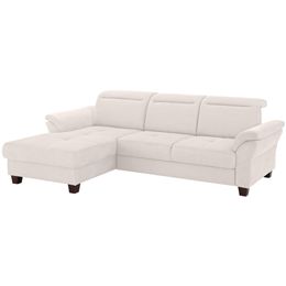 Ecksofa Home Affaire, B:255cm H:104cm T:185cm, beige, Struktur (100% Polyester);Luxus-Microfaser Lederoptik (100% Polyester);Luxus-Microfaser ALTARA