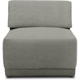 Sofaelement DOMO collection, B:78cm H:77cm T:100cm, grau, 100% Polyester, Polsterelemente, "800007", R&uuml;ckenkissen aufstellbar, unendlich erweiterbar