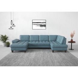 Sit & More Wohnlandschaft SIT & MORE, B:338cm H:88cm T:172cm, bunt, 100% Polyester, Sofas, "Westham U-Form", wahlweise mit Bettfunktion, Bettkasten,