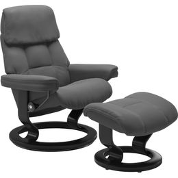 Relaxsessel stressless, B:74cm H:97cm T:74cm, grau, Leder BATICK: BATICK ist ein leicht korrigiertes, durchgef&auml;rbtes und genarbtes M&ouml;belleder, bei