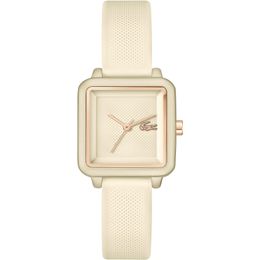 Lacoste Damen Quarzuhr "Lacoste.12.12 FLOW", gold, Armbanduhren, Armbanduhr, Damenuhr, analog, Silikonarmband
