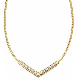 Firetti Damen Kette ohne Anh&auml;nger "Schmuck Geschenk Silber 925 Halsschmuck Halskette", Diamanten Silber 925 (Sterlingsilber), L: 47 B: 6mm, gold,