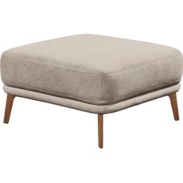Sch&ouml;ner Wohnen Kollektion Hocker, B:80cm H:45cm T:80cm, beige, SCH&Ouml;NER WOHNEN-KOLLEKTION, 100% Polyester, Wohnzimmer, Hocker, "Pearl - 5 Jahre Hersteller-Garantie, auch in