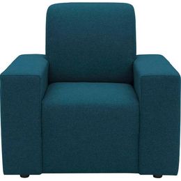 Sessel, H:88cm T:88cm, blau, LOOKS by Wolfgang Joop, 100% Polyester, Wohnzimmer, Sessel, "LOOKS X Cocktailsessel", passend zum Ecksofa LOOKS X