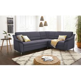 Sit & More Ecksofa SIT & MORE, B:249cm H:90cm T:209cm, grau, Flachgewebe (100% Polyester);Struktur (100% Polyester);Luxus-Microfaser (90% Polyester, 10%
