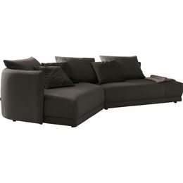 Ecksofa DESIGNWERK, B:333cm T:179cm, gr&uuml;n, 100% Polyester, Wohnzimmer, Sofas, "New York L-Form, anmutendes Designsofa", mit moderner R&ung im R&uuml;cken