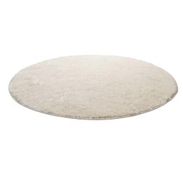 Teppich HOMIE LIVING, B:80cm H:30mm L:80cm &Oslash;:80cm, beige, Polypropylen, Wohnzimmer, Teppiche, "Flavio", Hochflor, gewebt, weich, uni, Wohnzimmer,