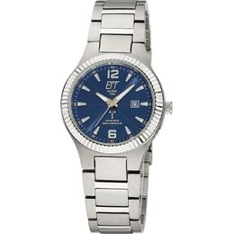 ETT Damen Funkuhr "Everest Lady", silber, Armbanduhren, Armbanduhr, Solar, Damenuhr, analog, automatischer Kalender, Tag