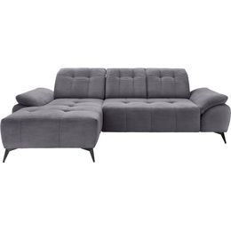 Ecksofa Home Affaire, B:280cmgrau, 100% Polyester, Wohnzimmer, Sofas, "Fiore"