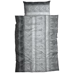 Bettw&auml;sche CASATEX, silber, Interlock-Jersey, Obermaterial: 100% Baumwolle, Bettw&auml;sche, "India", orientalisch und gem&uuml;tlich