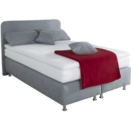 Boxspringbett, B:150cm L:212cm, grau, Westfalia Schlafkomfort, Bezug Kaltschaum-Topper: mit Klimafaser versteppt, 100% Polyester;Bezug untere Box und