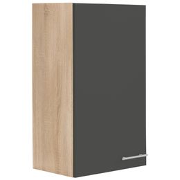 H&auml;ngeschrank Optifit, B:60cm H:90cm T:35cm, grau, K&uuml;che, Schr&auml;nke, "Kalmar"