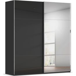 Schwebet&uuml;renschrank Rauch, B:201cm H:223cm T:68cm, schwarz, Holzwerkstoff, Schr&auml;nke, "Kleiderschrank Schrank Garderobe Schlafzimmerschrank CONTIDO",