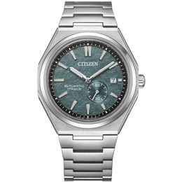 Citizen Damen Automatikuhr, silber, Armbanduhren, Armbanduhr, Herrenuhr, Damenuhr, Titan, Saphirglas, bis 10bar wasserd.