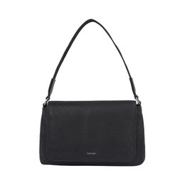 Calvin Klein Damen Schultertasche "CK MUST SATCHEL_MONO", schwarz, Lederimitat, Polyester, Taschen, Damen Umh&auml;ngetasche, Satchel, Handtasche mit