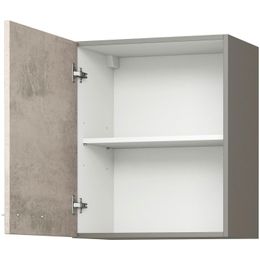 H&auml;ngeschrank KOCHSTATION, B:60cm H:60cm T:35cm, grau, K&uuml;che, Schr&auml;nke, "KS-Trea O60-60", inklusive Einlegeboden, Breite 60 cm, H&ouml;he 60 cm