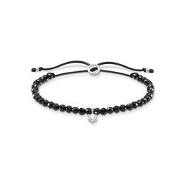 Thomas Sabo Damen Armband "Perlen mit Stein, A1987-401-11-L20V,-401-9-L20V,-905-17-L20V", 20, Nylon Silber 925 (recycelt), silber, Nylon, Silber 925