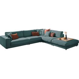 Ecksofa 3C CANDY, B:365cm H:86cm T:322cm, blau, 100% Polyester, Wohnzimmer, Sofas, "Enisa II, bequem und komfortabel, gro&szlig;es Familiensofa, L-Form",