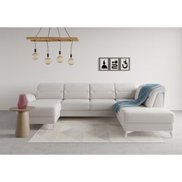 Sit & More Wohnlandschaft SIT & MORE, B:326cm H:85cm T:220cm, silber, 98% Polyester, 2% Polyamid, Sofas, "Sinatra U-Form", optional mit Kopfteilverstellung und