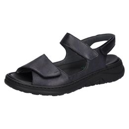 Waldl&auml;ufer WALDL&Auml;UFER Damen Sandale "H-JOLINE", Gr. 5,5, blau, Nubukleder, unifarben, Schuhe, Sommerschuh, Klettschuh, Bequemschuh in Komfortweite H (= sehr