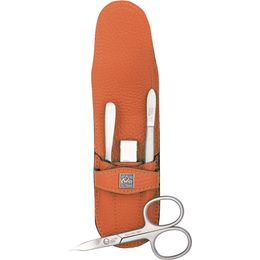 ERBE&reg; ERBE Kinder Manik&uuml;re-Etui "ERBE Manik&uuml;re Set Steck-Etui Serie "Piemont", hellgr&uuml;n, 4-tlg., Inox", B/H/T: 50mm x 110mm x 20mm 4, orange, B:50mm