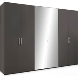 Dreht&uuml;renschrank, B:301cm H:223cm T:60cm, grau, SET ONE BY Musterring, Holzwerkstoff, Schr&auml;nke, "Henderson", mit Spiegel, in 2 Breiten, inkl.