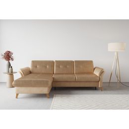Sit & More Ecksofa SIT & MORE, B:268cm H:90cm T:176cm, braun, Wohnzimmer, Sofas, "G&ouml;teborg", Sitztiefenverstellung und Federkern, wahlweise mit Bettfunktion
