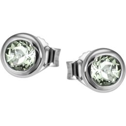 Firetti Damen Paar Ohrstecker "Schmuck Geschenk Silber 925 Ohrschmuck Ohrringe Solit&auml;r", 5,9mm, Silber 925 (Sterlingsilber), gr&uuml;n, Silber 925