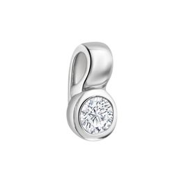 Vivance Damen Kettenanh&auml;nger "925 Sterling Silber rhodiniert Zirkonia", one-size, Silber 925 (Sterlingsilber), 1,5 g, wei&szlig;, Silber 925