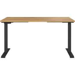 Schreibtisch Germania, B:140cm H:72cm T:80cm, braun, B&uuml;ro, Tische, "Jet, elektrisch h&ouml;henverstellbar", moderne Farbvariationen, Breite