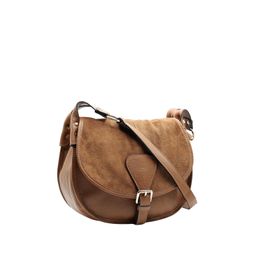 Damen Schultertasche "Roxy", Collezione Alessandro, braun, Leder, Taschen, Made in Italy, Echt Leder